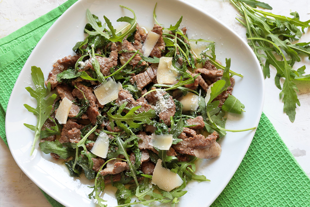 Straccetti con rucola e scaglie di parmigiano - Gustour Conad